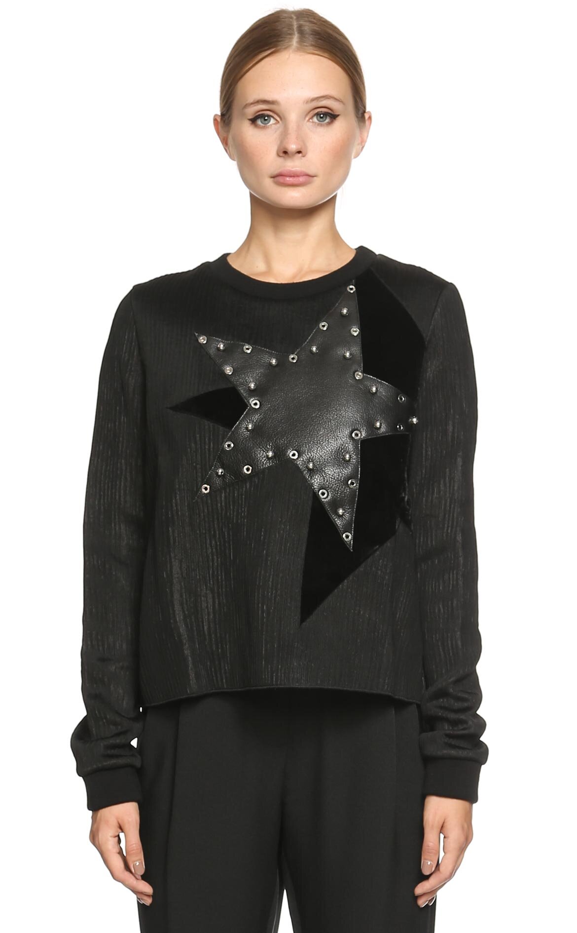 Anthony Vaccarello-Anthony Vaccarello Siyah Kazak