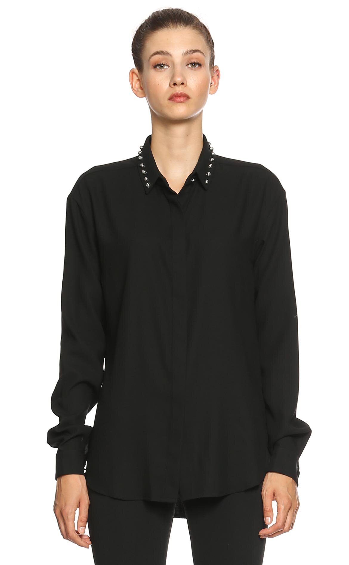 Anthony Vaccarello-Anthony Vaccarello Siyah Bluz