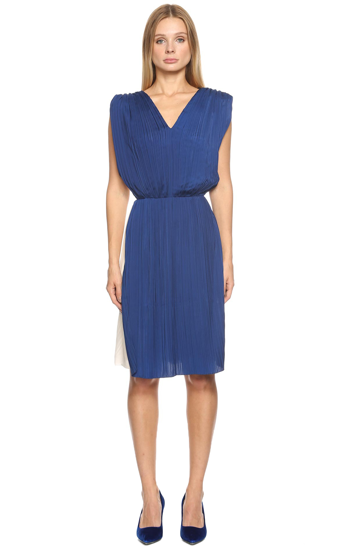 Vionnet-Vionnet Pile Detaylı Elbise