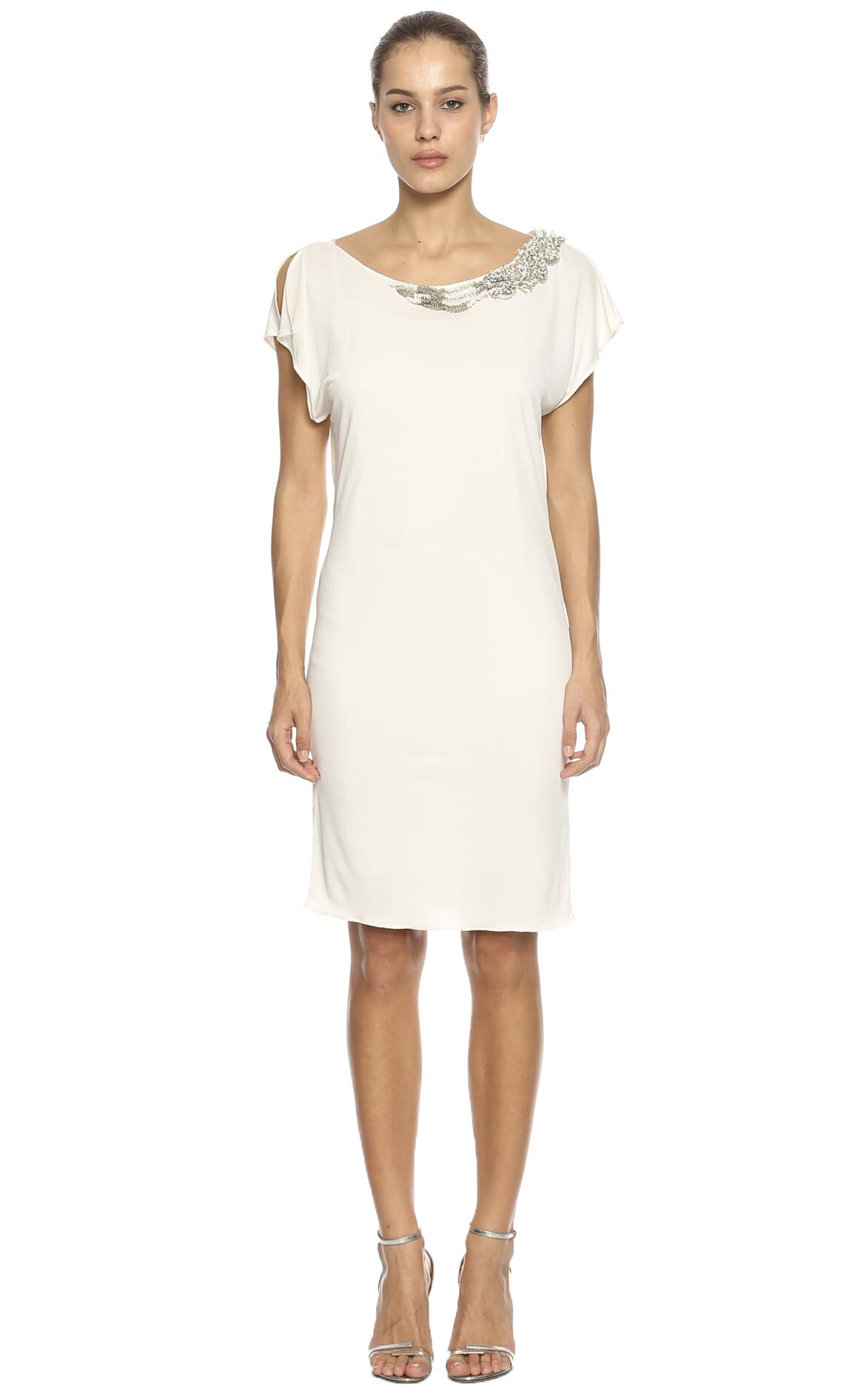 Alberta Ferretti -Alberta Ferretti  Beyaz Elbise