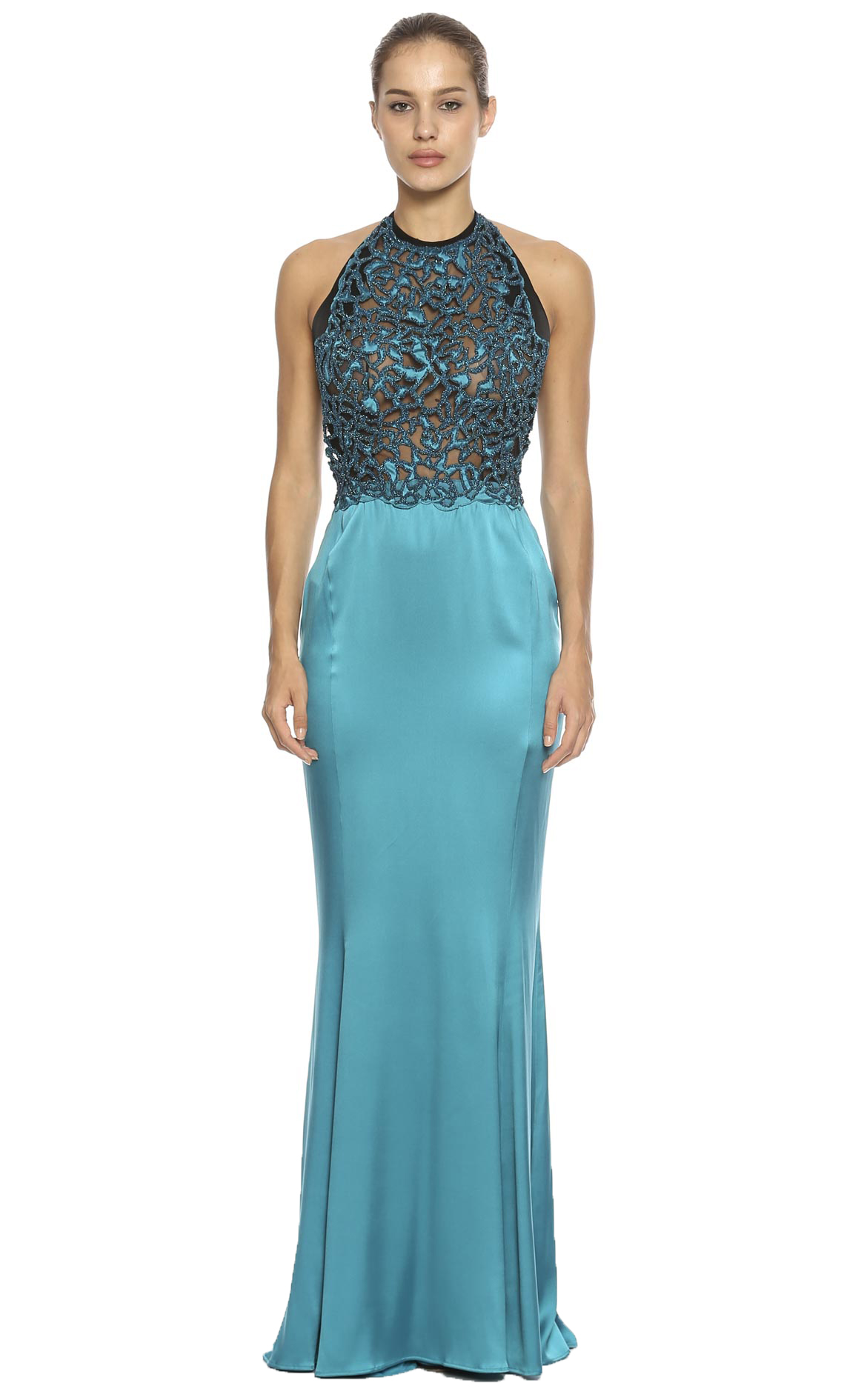 Zuhair Murad-Zuhair Murad Mavi Gece Elbisesi