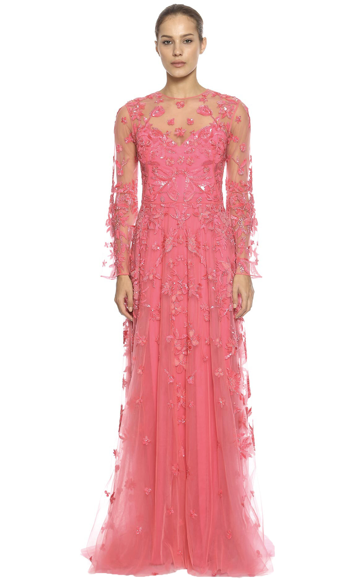 Zuhair Murad-Zuhair Murad Fuşya Gece Elbisesi