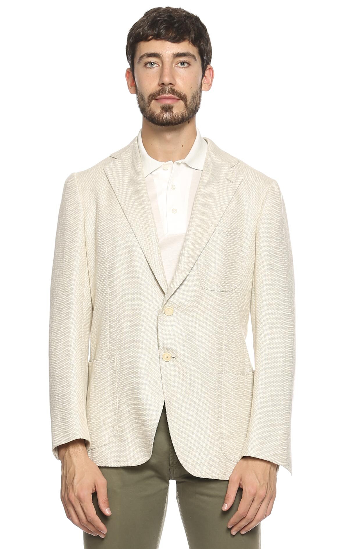 Cesare Attolini-Cesare Attolini Krem Rengi Ceket Cesare Attolini-Cesare Attolini Krem Rengi Ceket