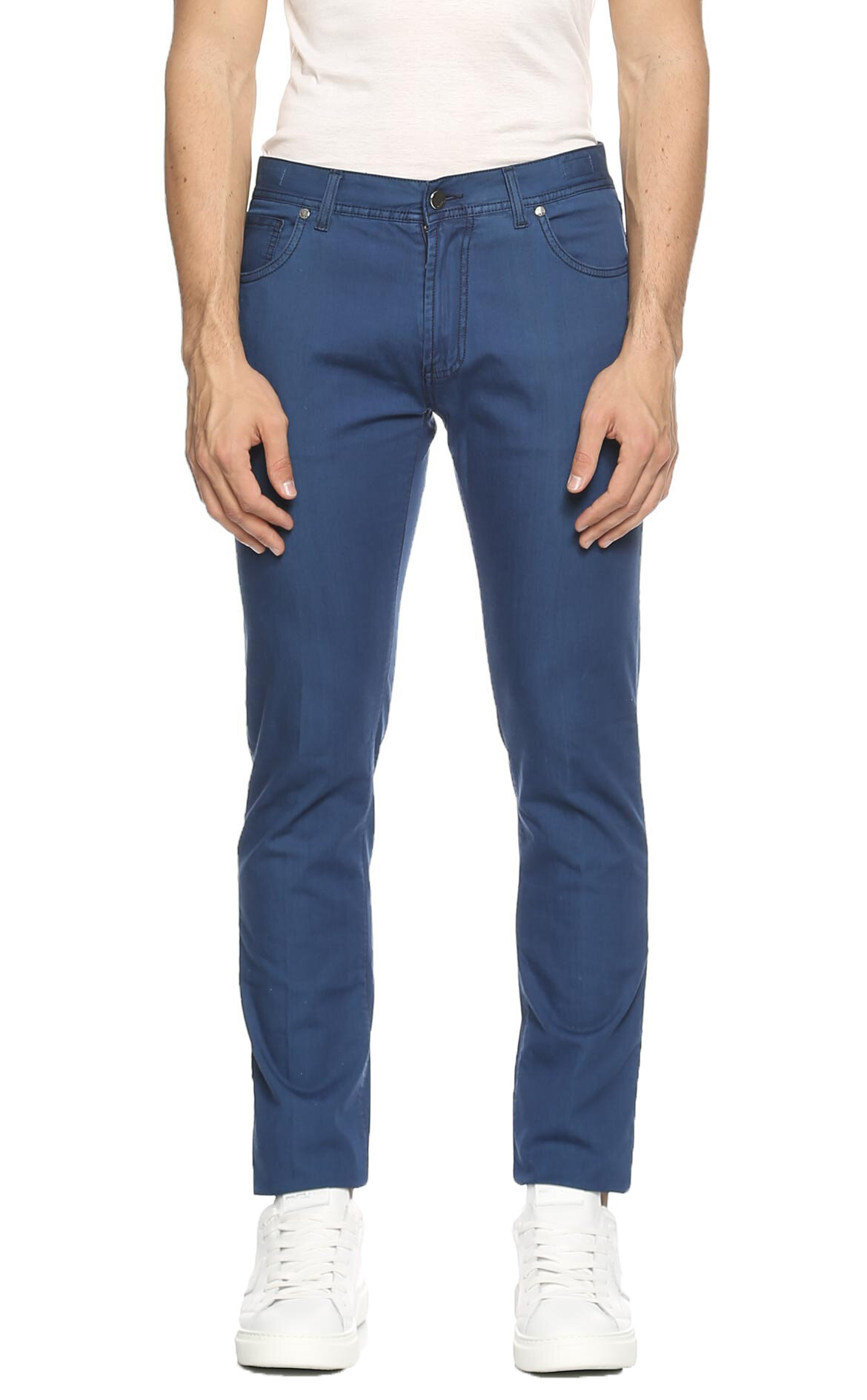 Cesare Attolini-Cesare Attolini Mavi Denim Pantolon Cesare Attolini-Cesare Attolini Mavi Denim Pantolon