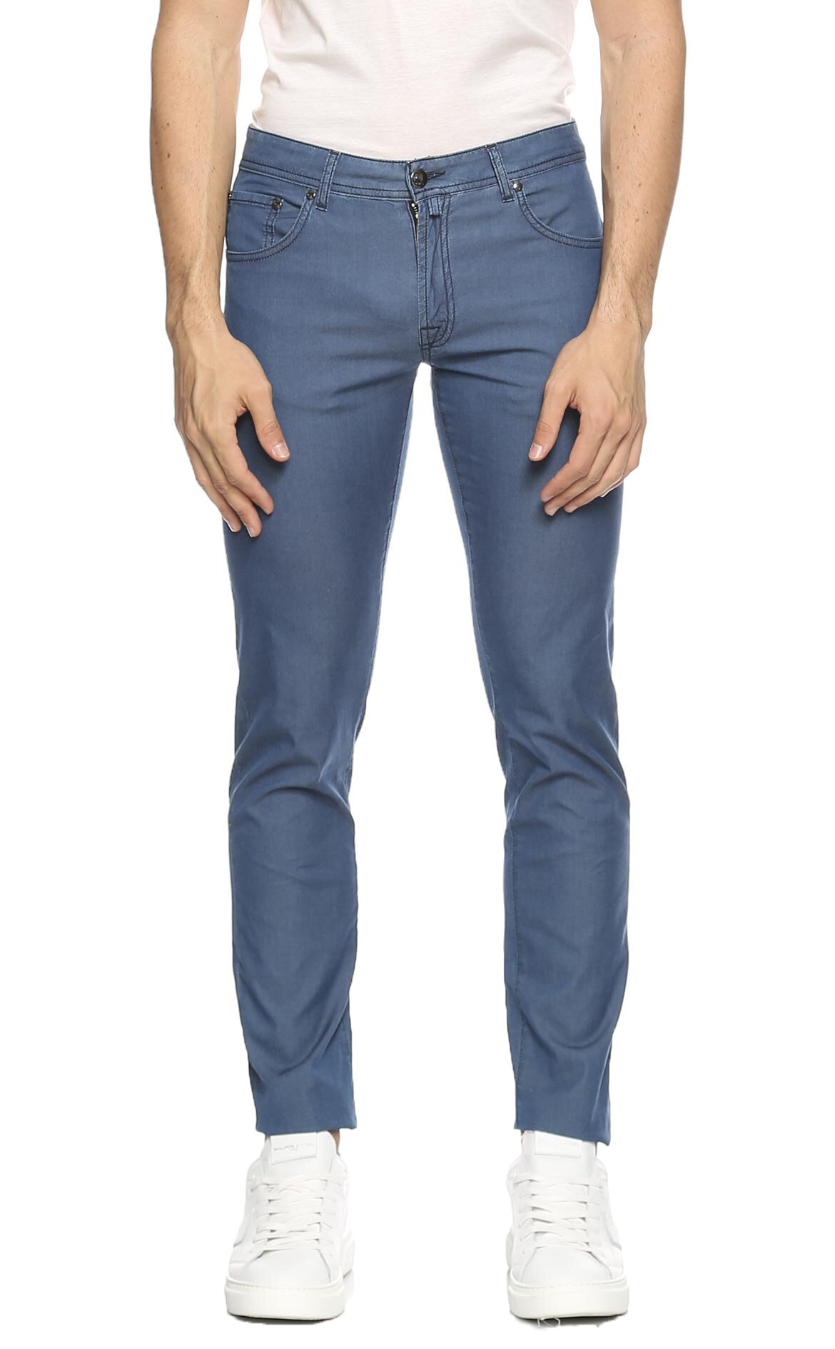 Cesare Attolini-Cesare Attolini Mavi Denim Pantolon Cesare Attolini-Cesare Attolini Mavi Denim Pantolon