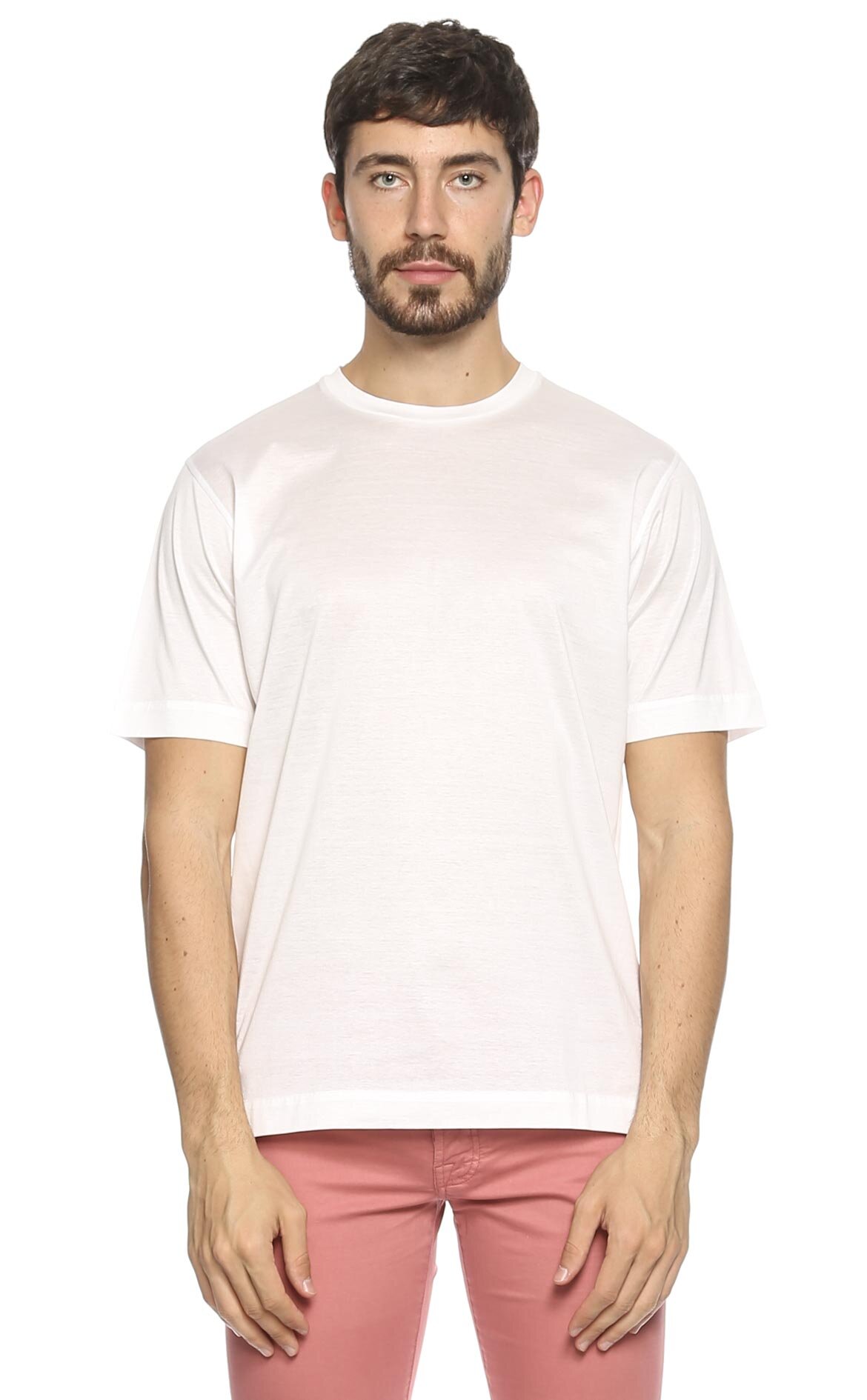 Cesare Attolini-Cesare Attolini Beyaz T-Shirt
