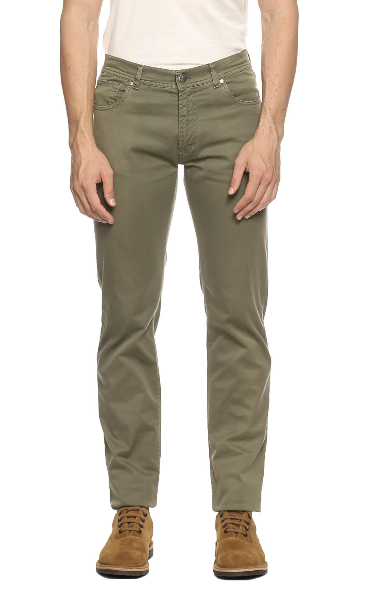 Cesare Attolini-Cesare Attolini Haki Pantolon Cesare Attolini-Cesare Attolini Haki Pantolon