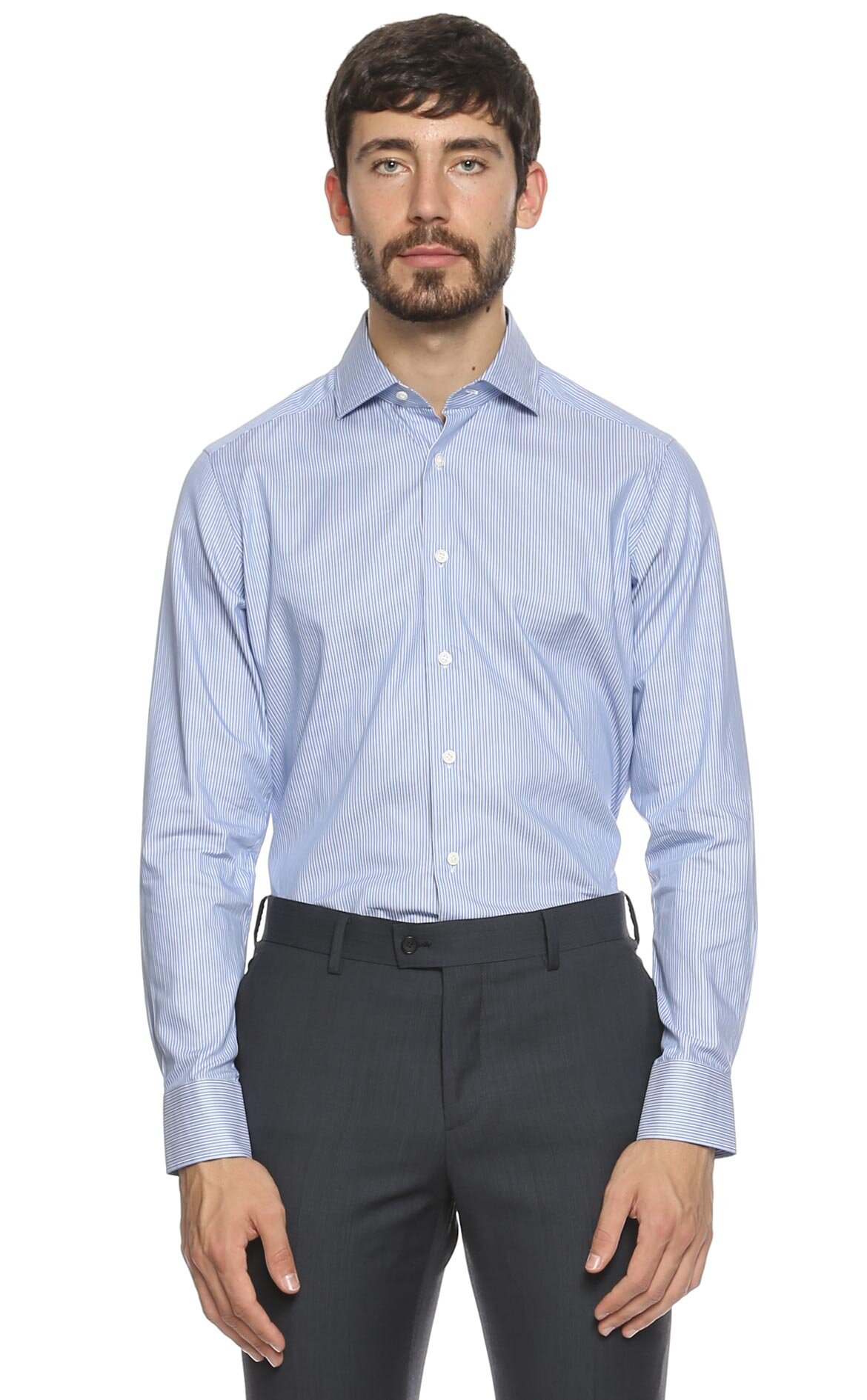 Bagutta Classic-Bagutta Classic Mavi Gömlek