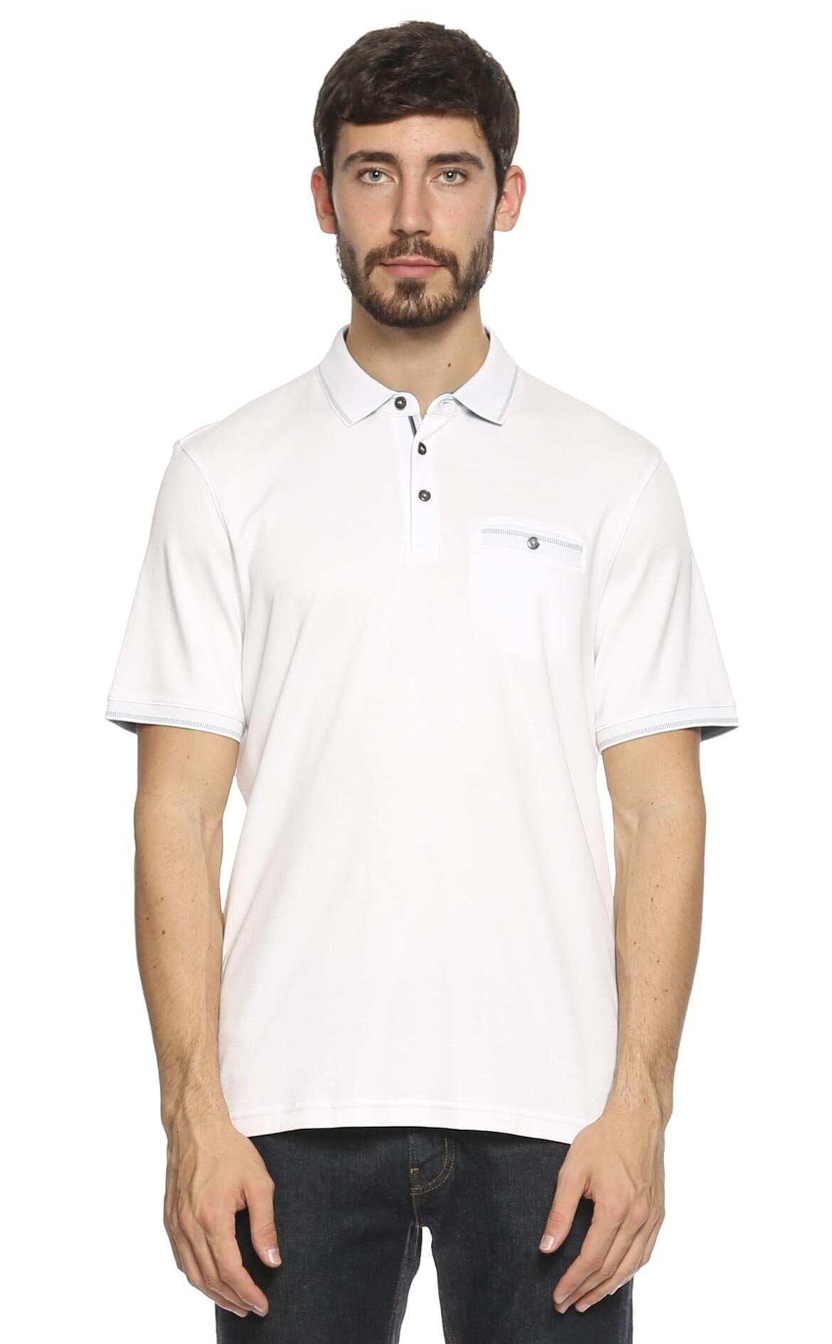 Ted Baker-Ted Baker Beyaz Polo T-Shirt Ted Baker-Ted Baker Beyaz Polo T-Shirt