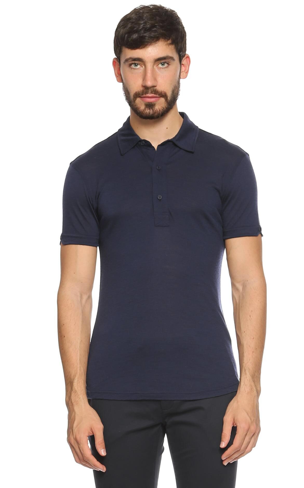 Orlebar Brown-Orlebar Brown Lacivert Polo T-Shirt