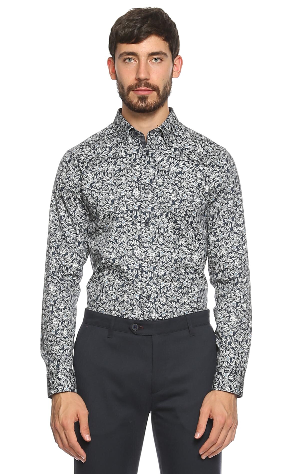 Ted Baker-Ted Baker Lacivert Gömlek