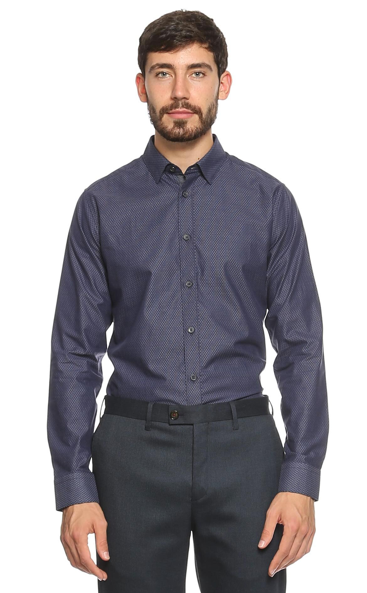 Ted Baker-Ted Baker Lacivert Gömlek