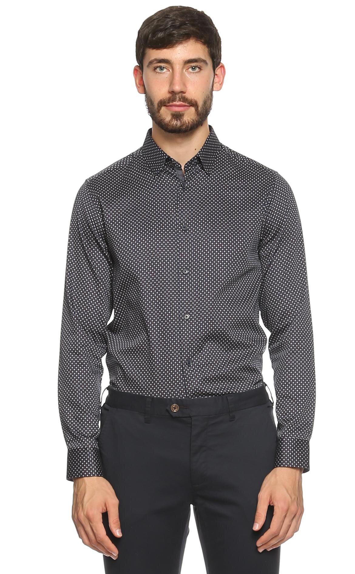 Ted Baker-Ted Baker Lacivert Gömlek