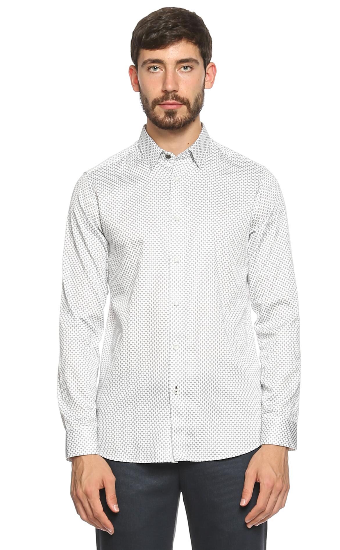 Ted Baker-Ted Baker Beyaz Gömlek Ted Baker-Ted Baker Beyaz Gömlek