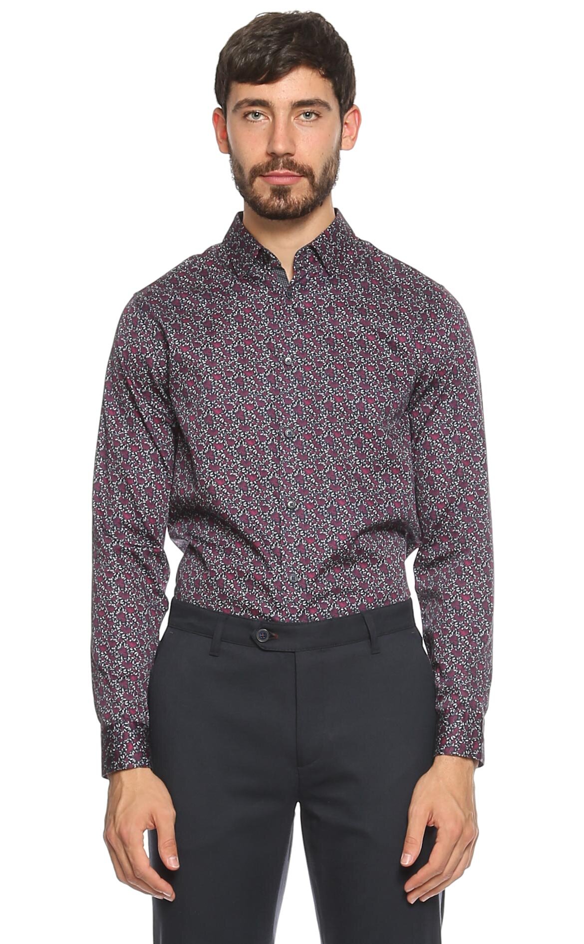 Ted Baker-Ted Baker Lacivert Gömlek