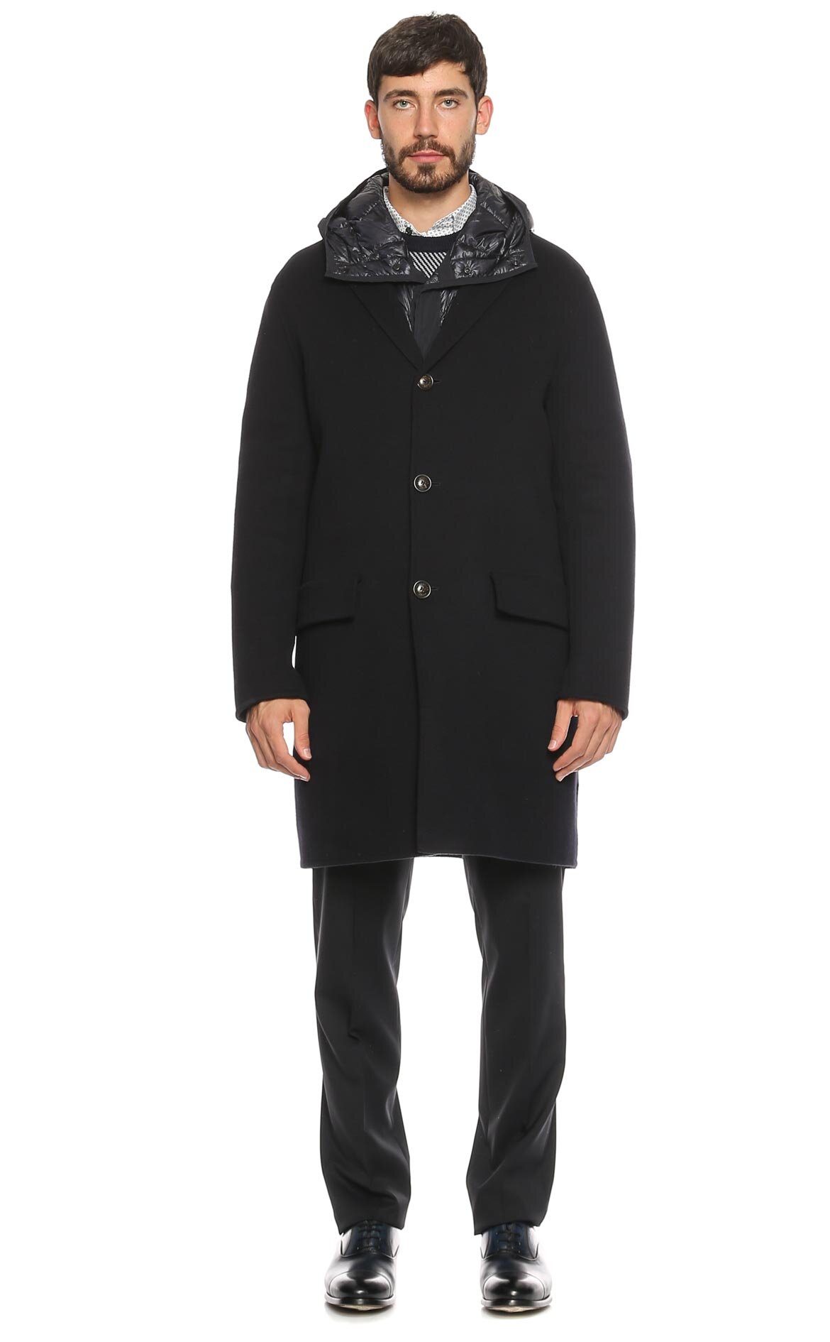 Moncler-Moncler Lacivert Palto