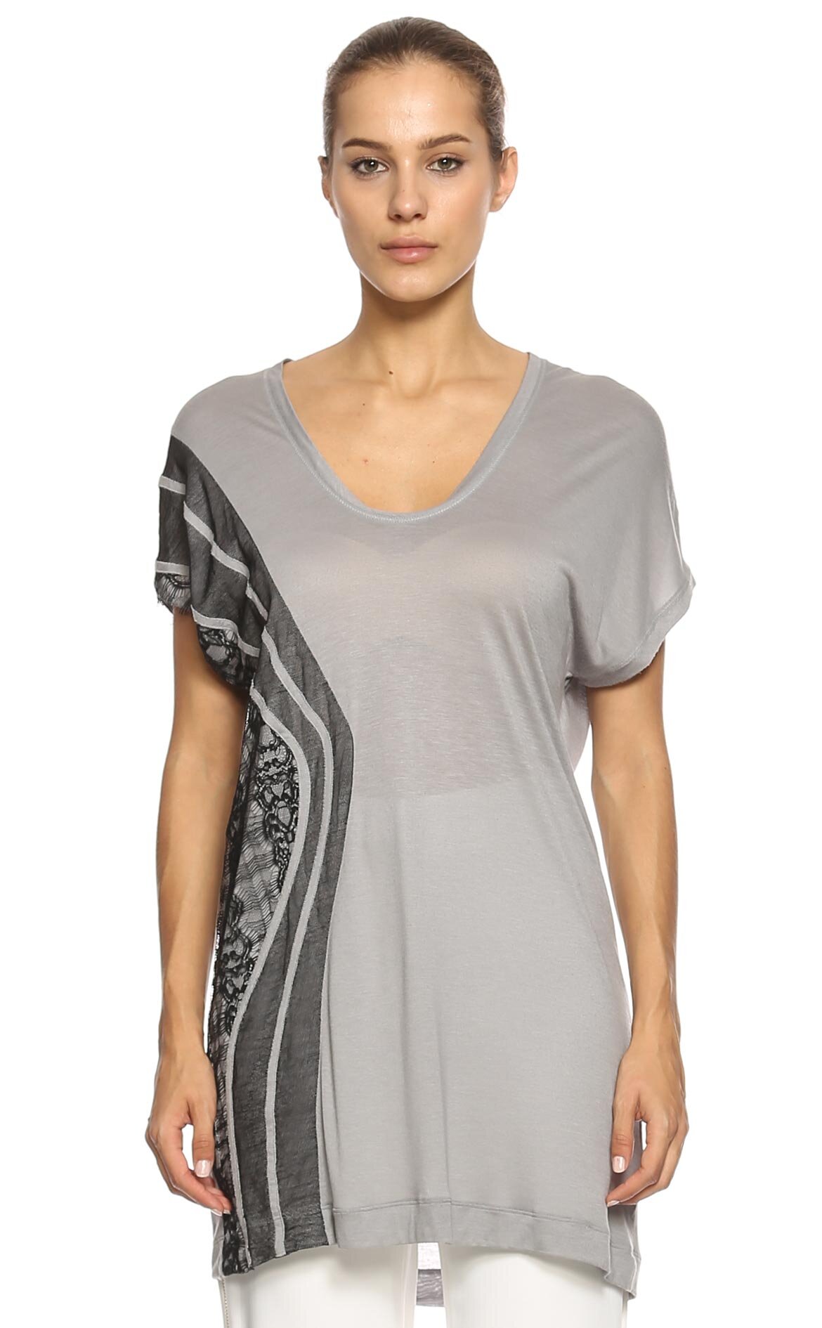 Antonio Berardi-Antonio Berardi Gri T-Shirt