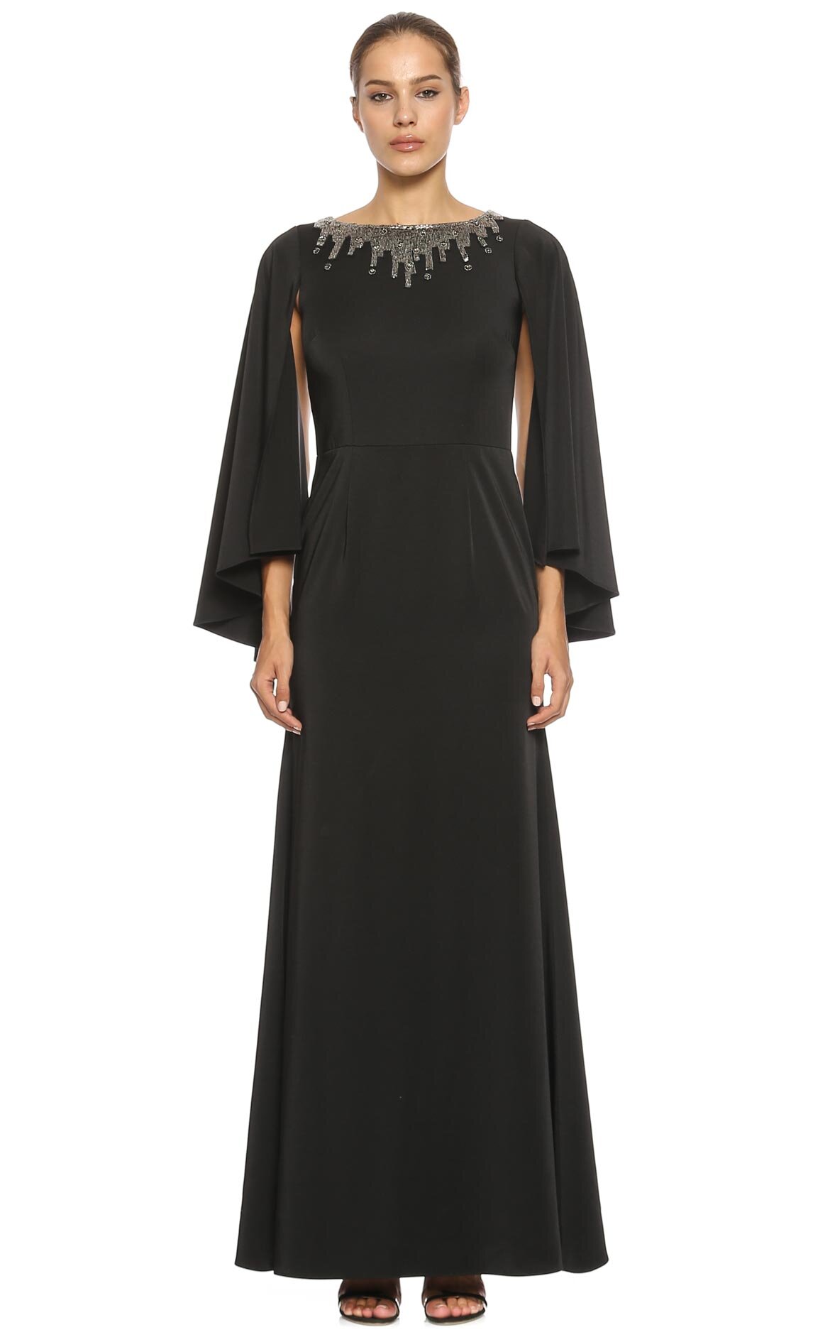 David Meister-David Meister Siyah Gece Elbisesi