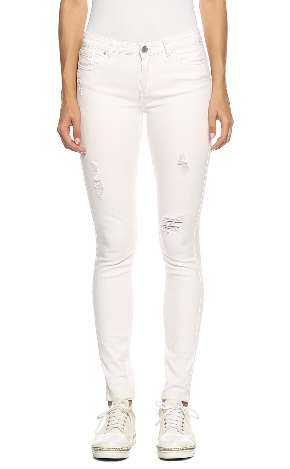 Elie Tahari-Elie Tahari Beyaz Jean Pantolon