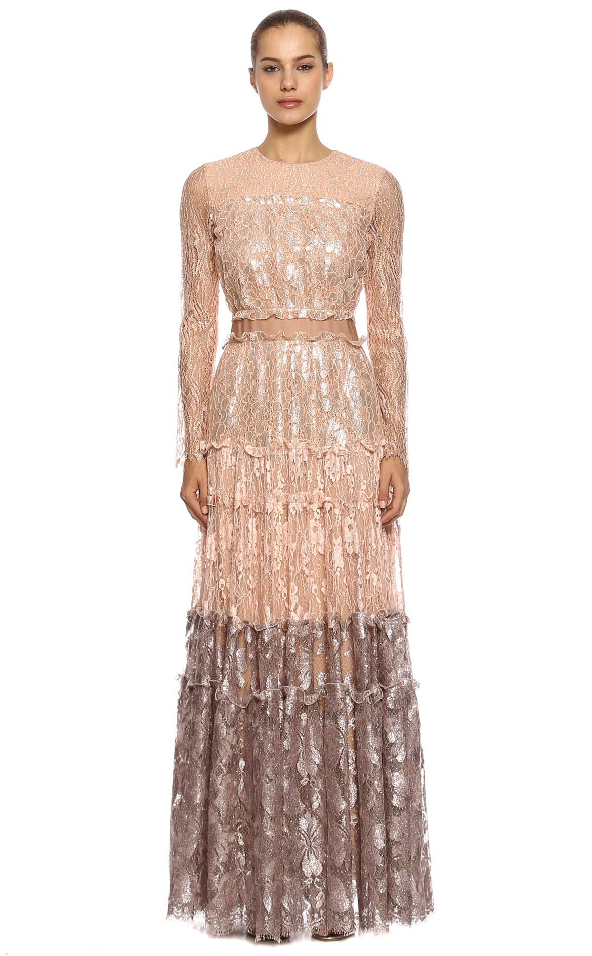 Lanvin-Lanvin Pembe Gece Elbisesi