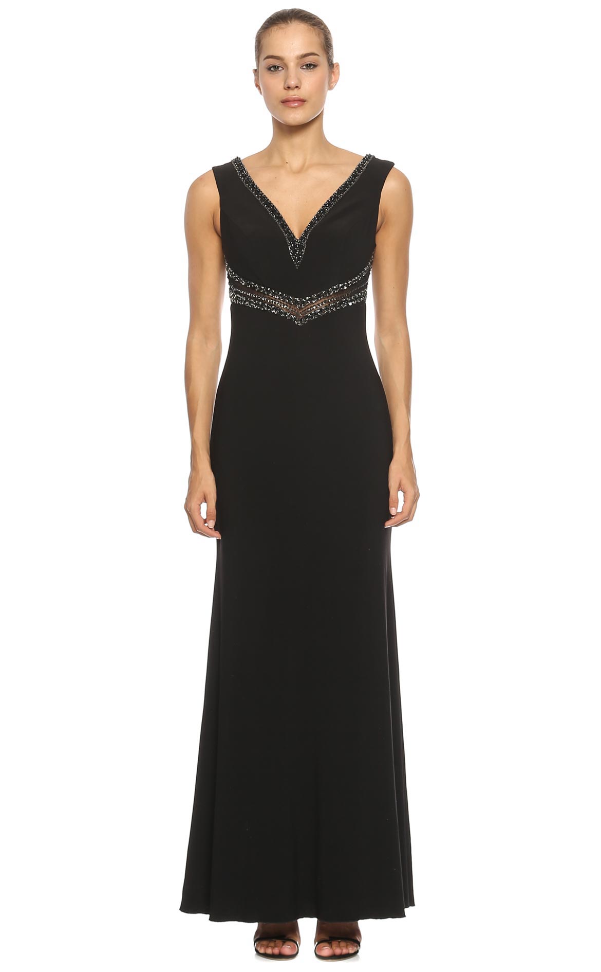 JS Collections-JS Collections Siyah Gece Elbisesi JS Collections-JS Collections Siyah Gece Elbisesi