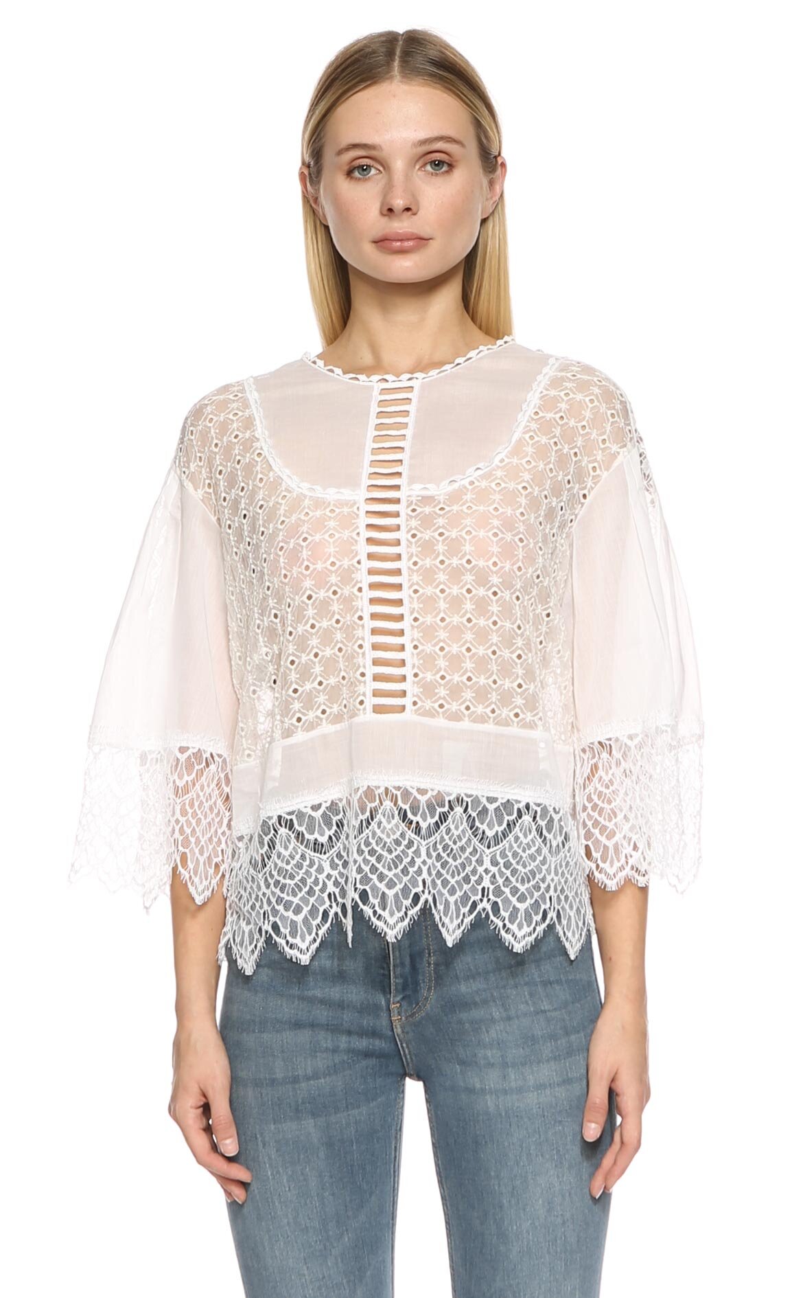 Alberta Ferretti -Alberta Ferretti  Beyaz Bluz