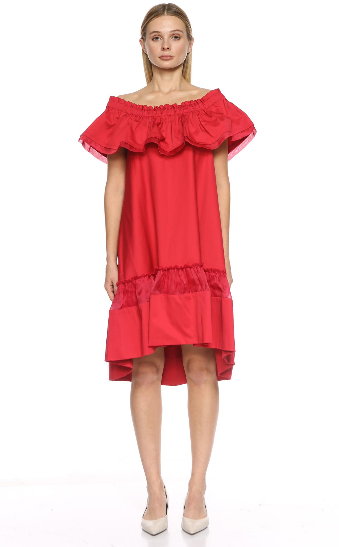 Alberta Ferretti -Alberta Ferretti  Kırmızı Elbise