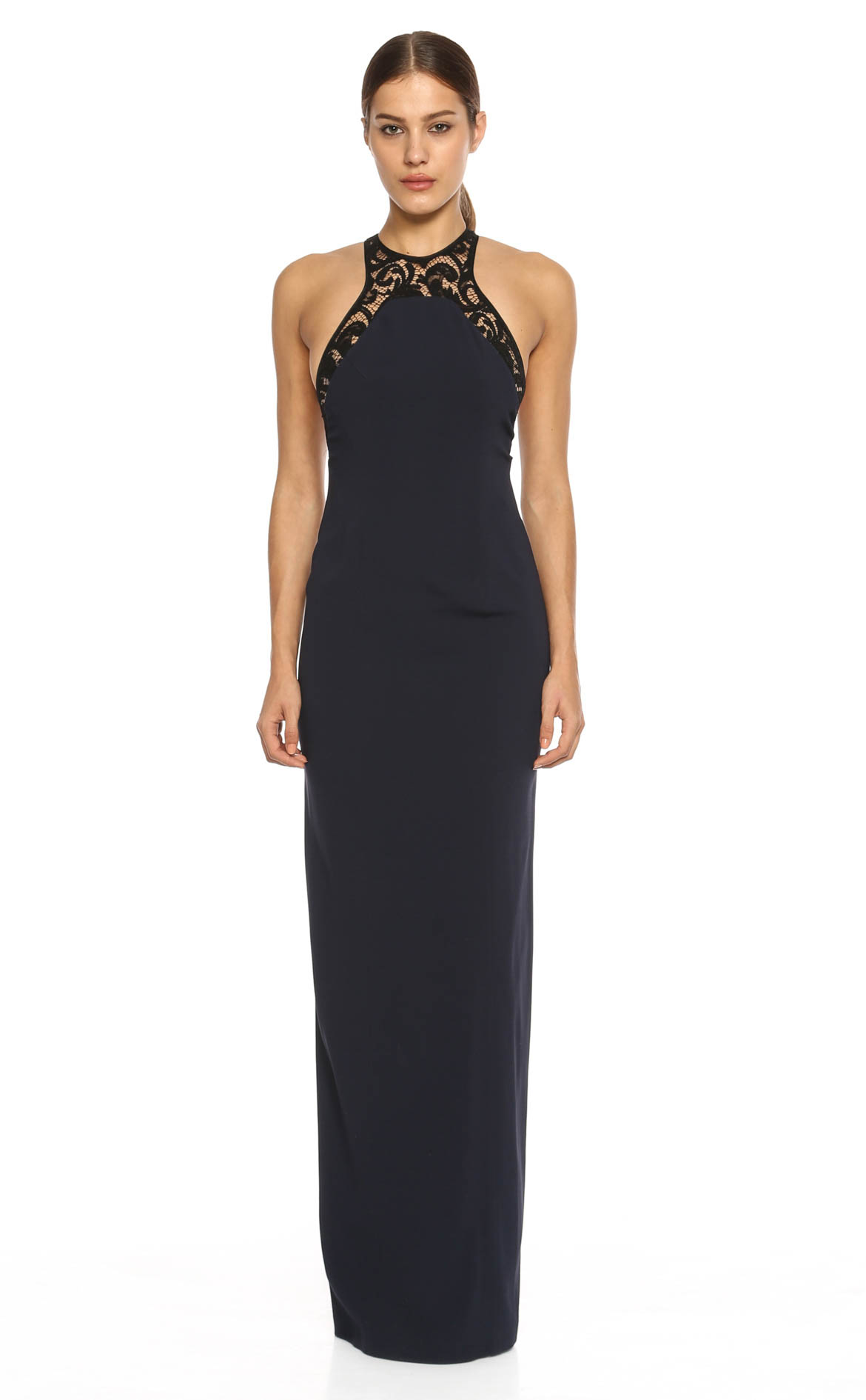 Galvan-Galvan Lacivert Gece Elbisesi Galvan-Galvan Lacivert Gece Elbisesi