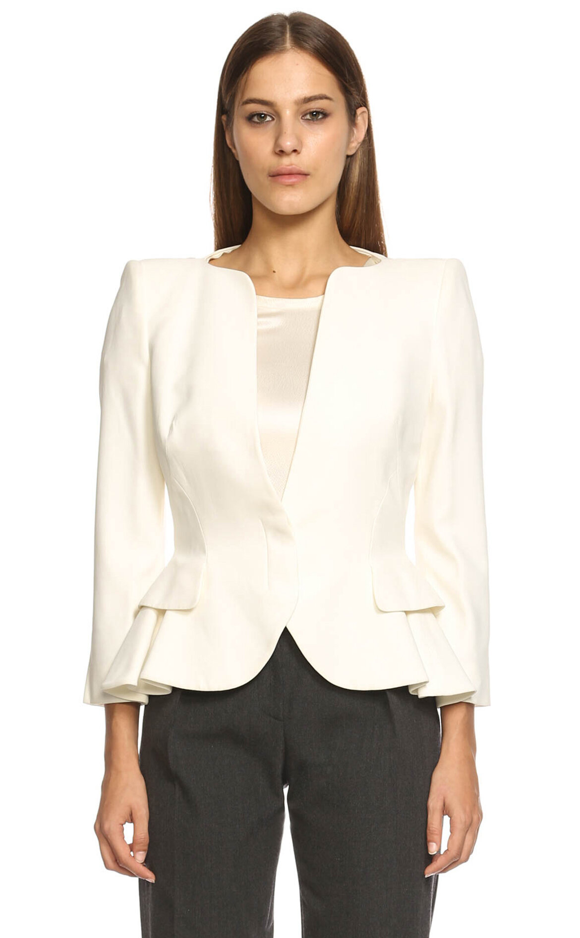 Alexander McQueen-Alexander McQueen Krem Rengi Ceket