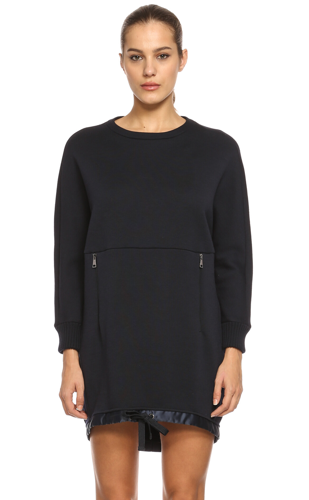 Moncler-Moncler Lacivert Elbise