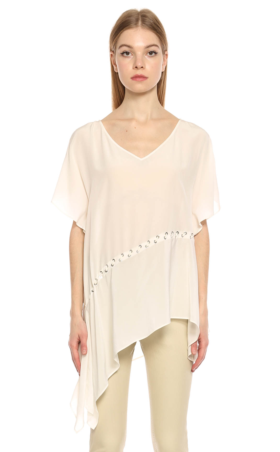 Roberto Cavalli-Roberto Cavalli Beyaz Bluz Roberto Cavalli-Roberto Cavalli Beyaz Bluz