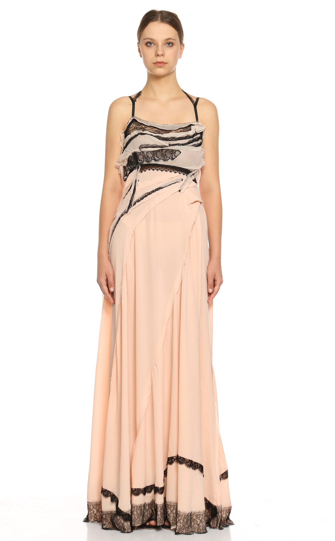 Nina Ricci-Nina Ricci Pudra Rengi Gece Elbisesi Nina Ricci-Nina Ricci Pudra Rengi Gece Elbisesi