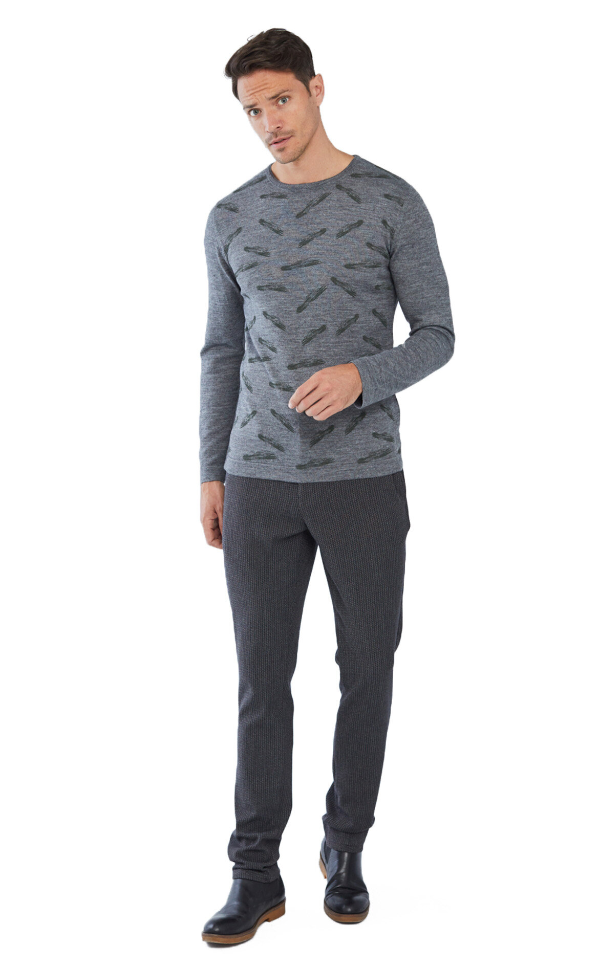 Borıs Becker-Borıs Becker Gri Triko Borıs Becker-Borıs Becker Gri Triko