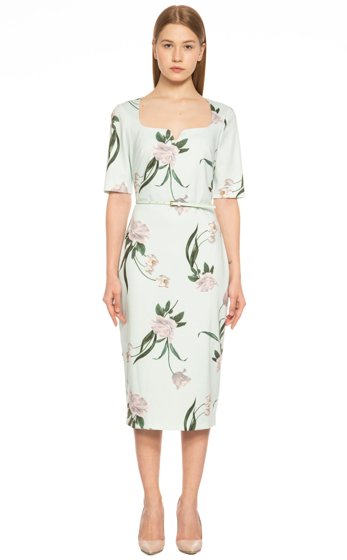 Ted Baker-Ted Baker Mint Yeşili Elbise