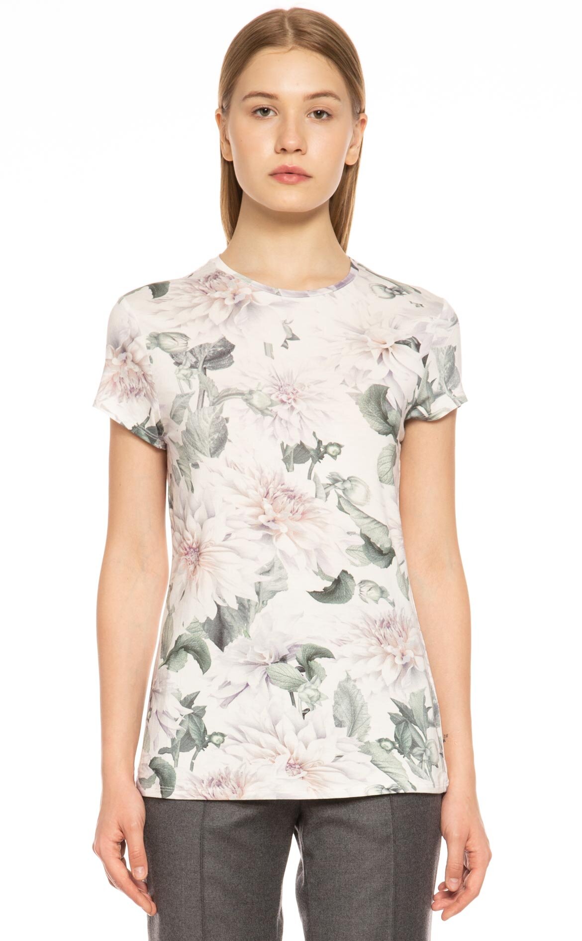 Ted Baker-Ted Baker Beyaz T-Shirt Ted Baker-Ted Baker Beyaz T-Shirt