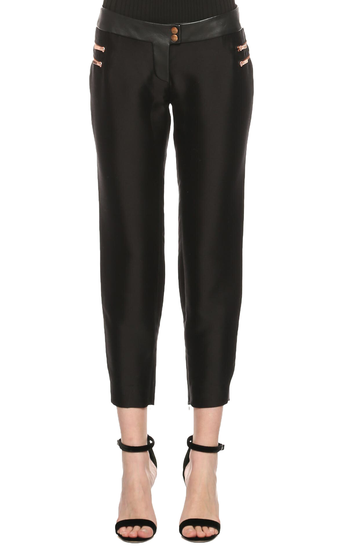 Thomas Wylde-Thomas Wylde Siyah Deri Pantolon