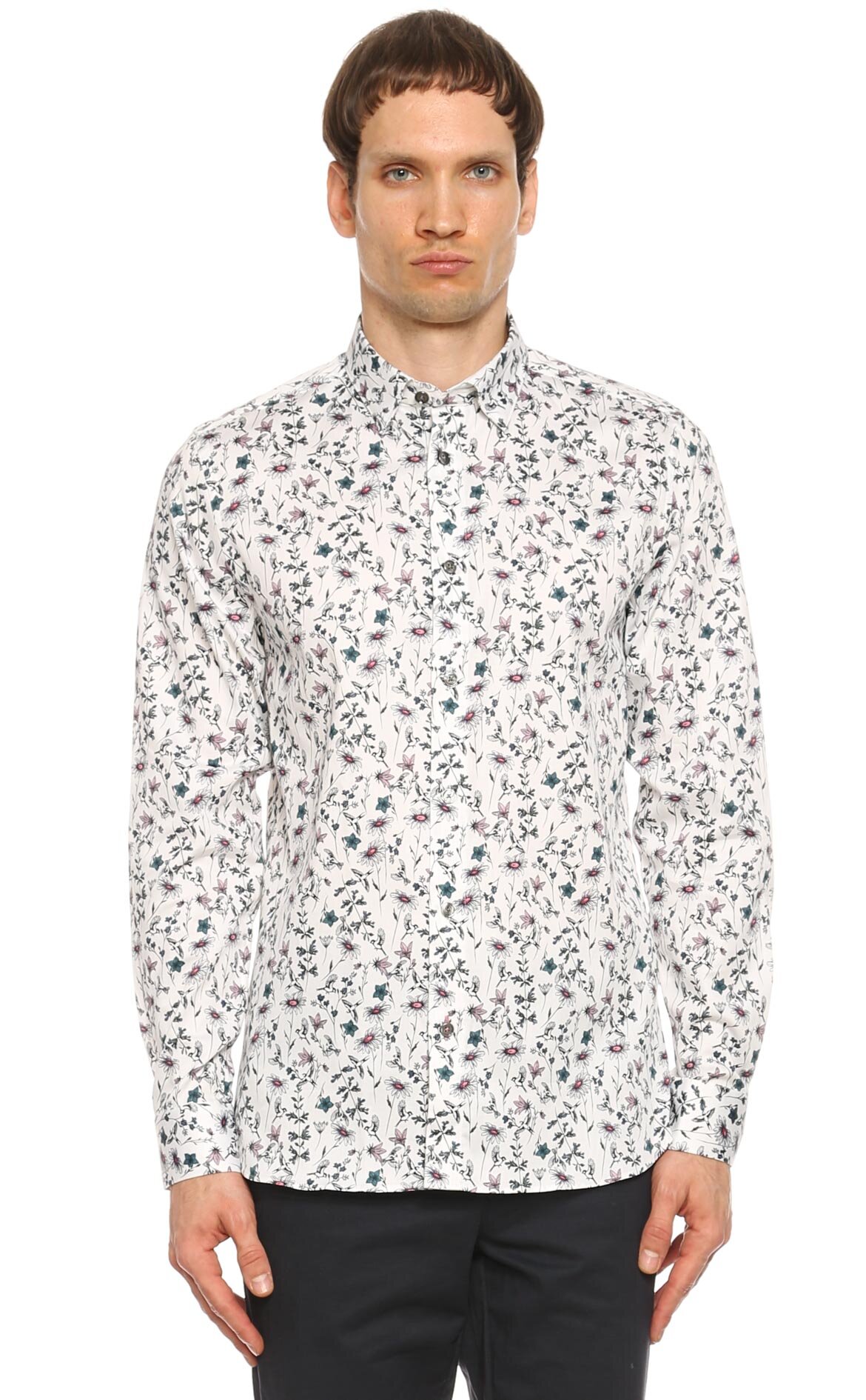 Ted Baker-Ted Baker Beyaz Gömlek Ted Baker-Ted Baker Beyaz Gömlek