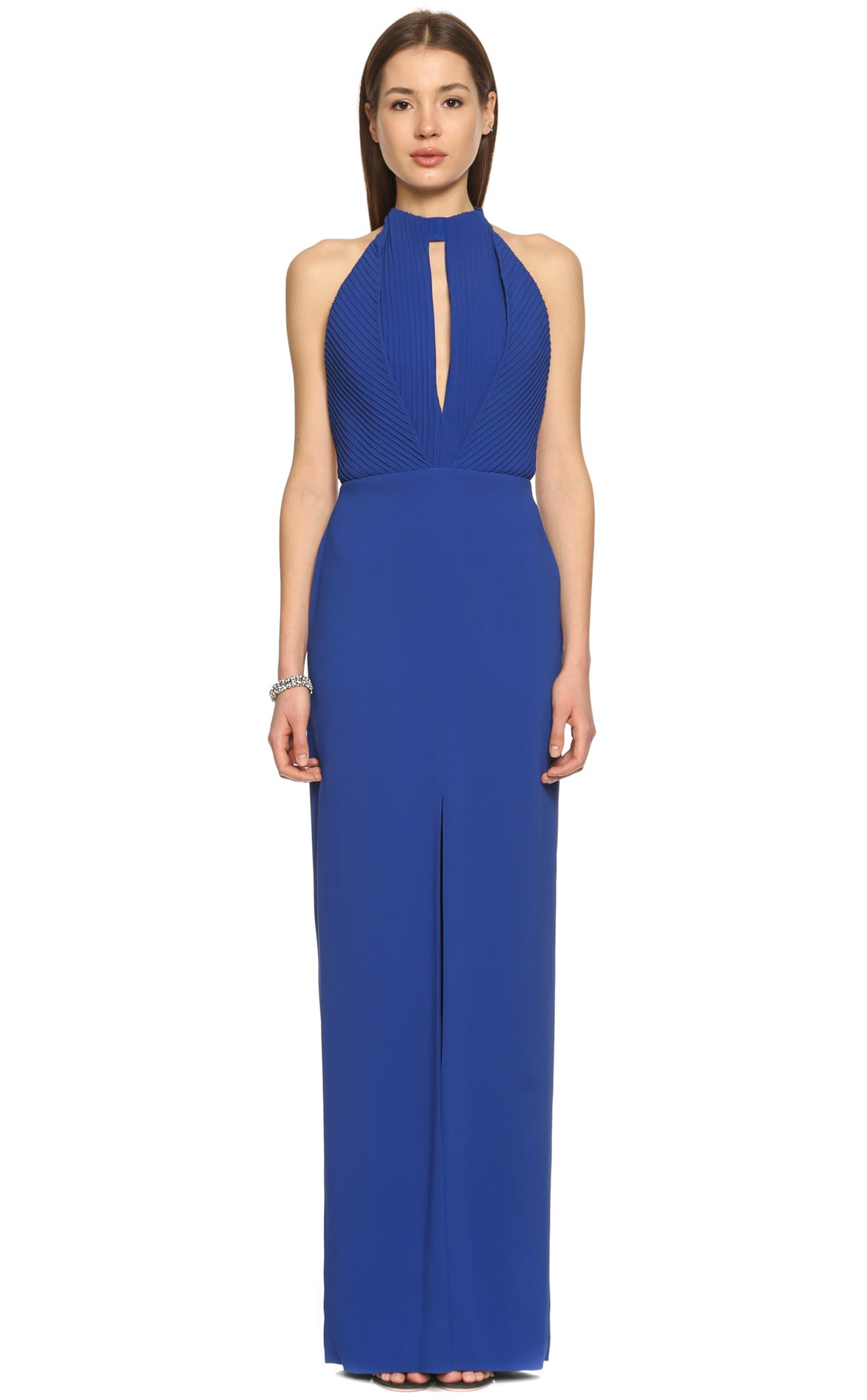 Brandon Maxwell-Brandon Maxwell Mavi Gece Elbisesi Brandon Maxwell-Brandon Maxwell Mavi Gece Elbisesi
