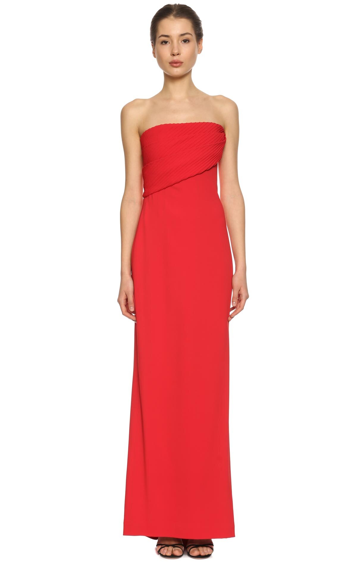 Brandon Maxwell-Brandon Maxwell Kırmızı Gece Elbisesi Brandon Maxwell-Brandon Maxwell Kırmızı Gece Elbisesi