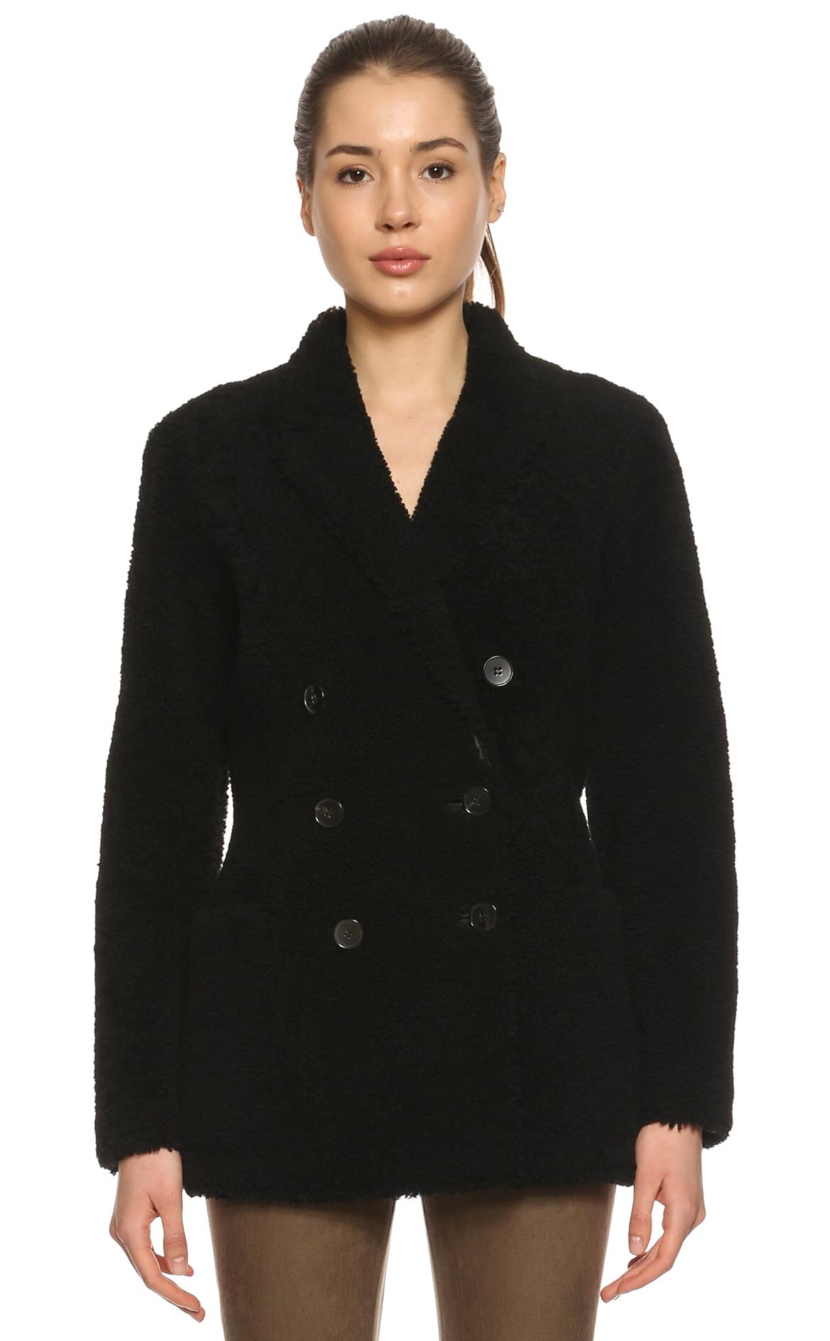 Alexander McQueen-Alexander McQueen Siyah Kürk Ceket Alexander McQueen-Alexander McQueen Siyah Kürk Ceket