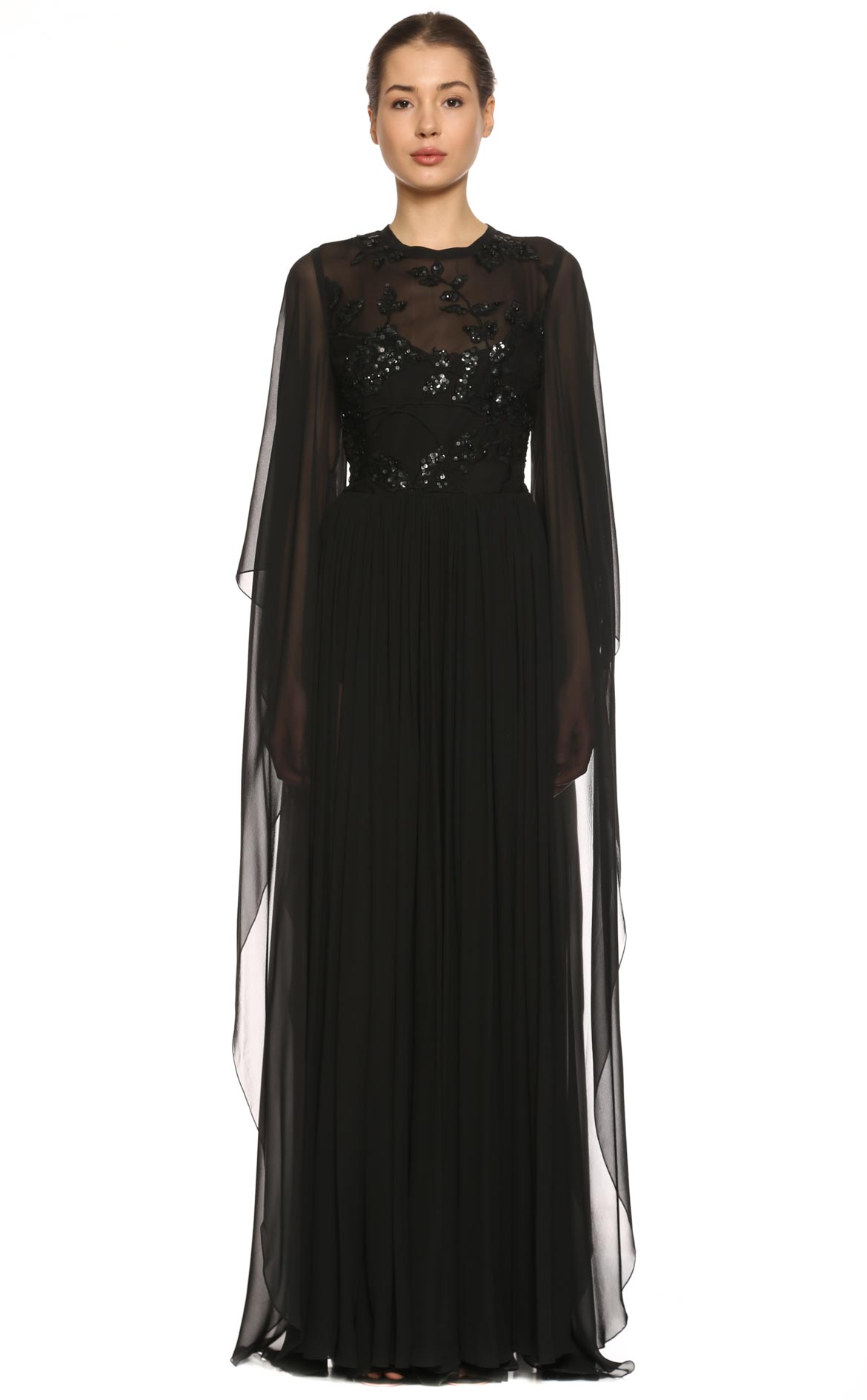 Elie Saab-Elie Saab Siyah Gece Elbisesi Elie Saab-Elie Saab Siyah Gece Elbisesi