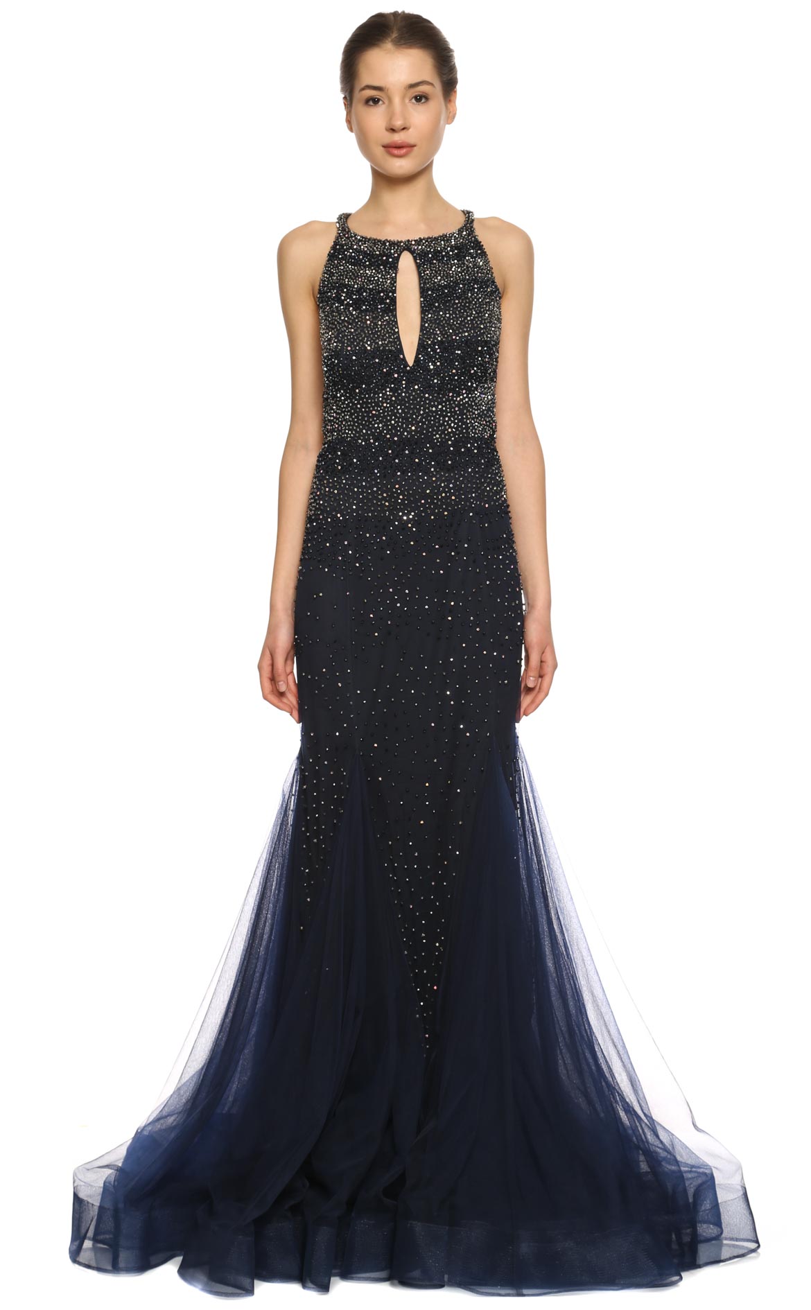 Jovani-Jovani Lacivert Gece Elbisesi Jovani-Jovani Lacivert Gece Elbisesi