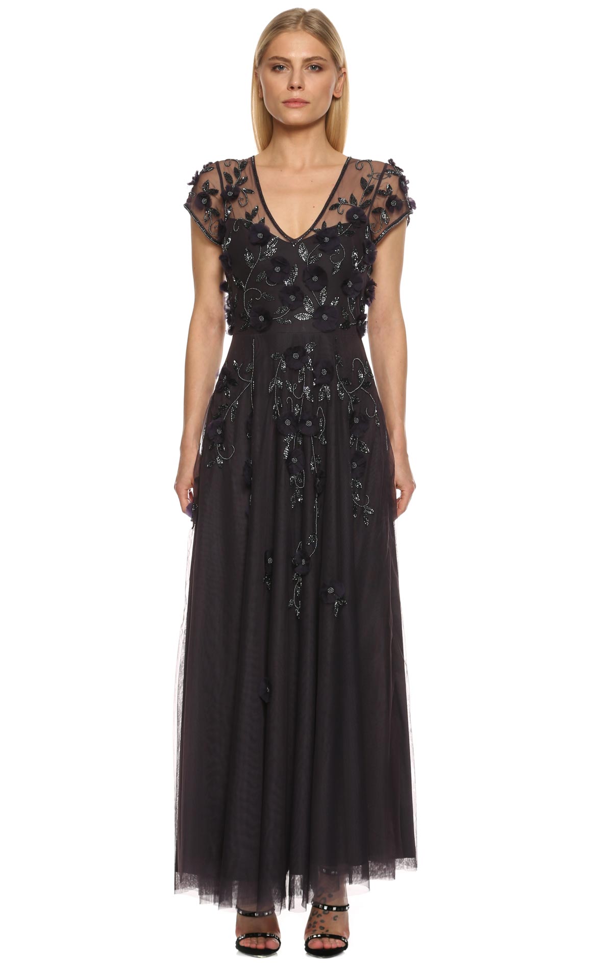 Parker Black-Parker Black Lacivert Gece Elbisesi Parker Black-Parker Black Lacivert Gece Elbisesi