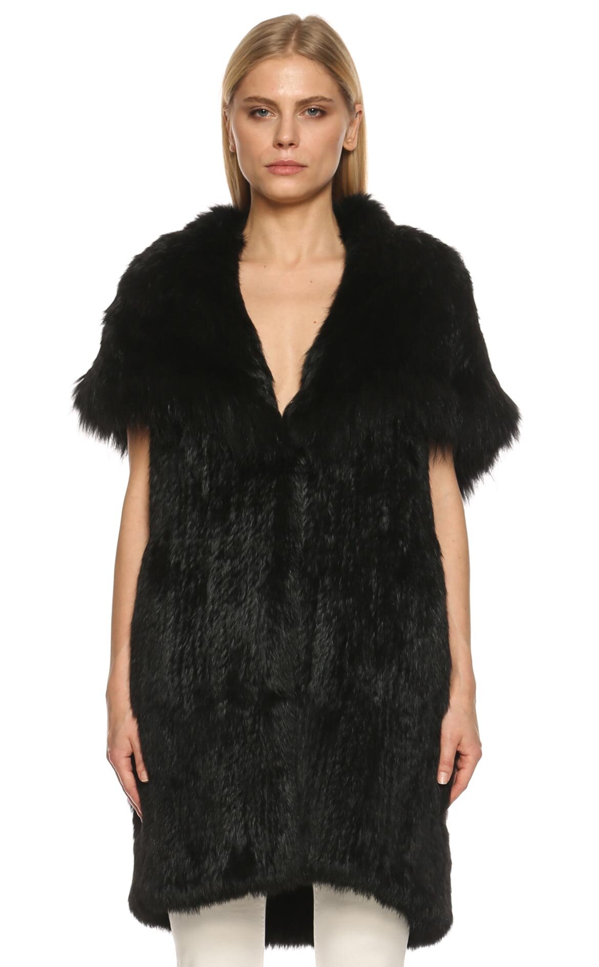 Yves Salomon-Yves Salomon Siyah Kürk Yves Salomon-Yves Salomon Siyah Kürk