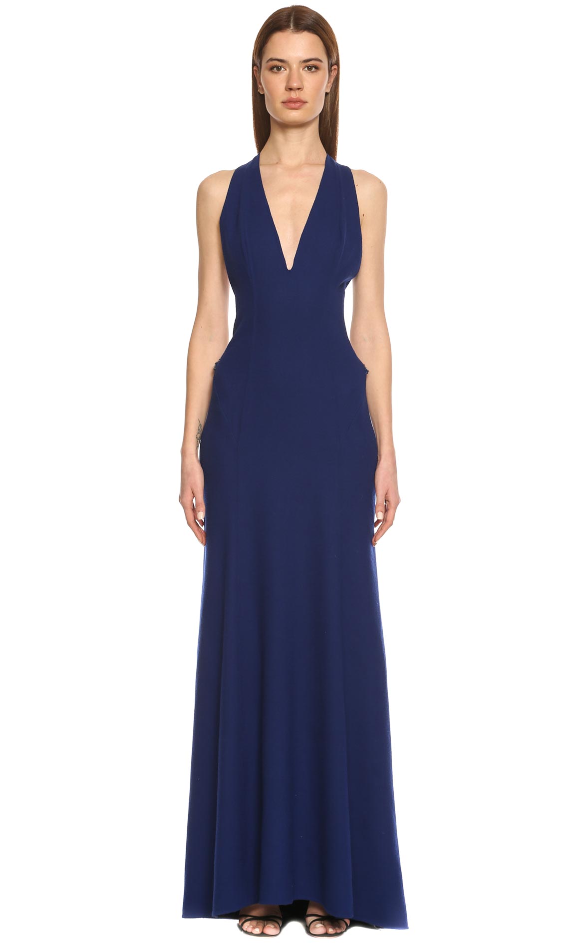 Reem Acra-Reem Acra Mavi Gece Elbisesi Reem Acra-Reem Acra Mavi Gece Elbisesi