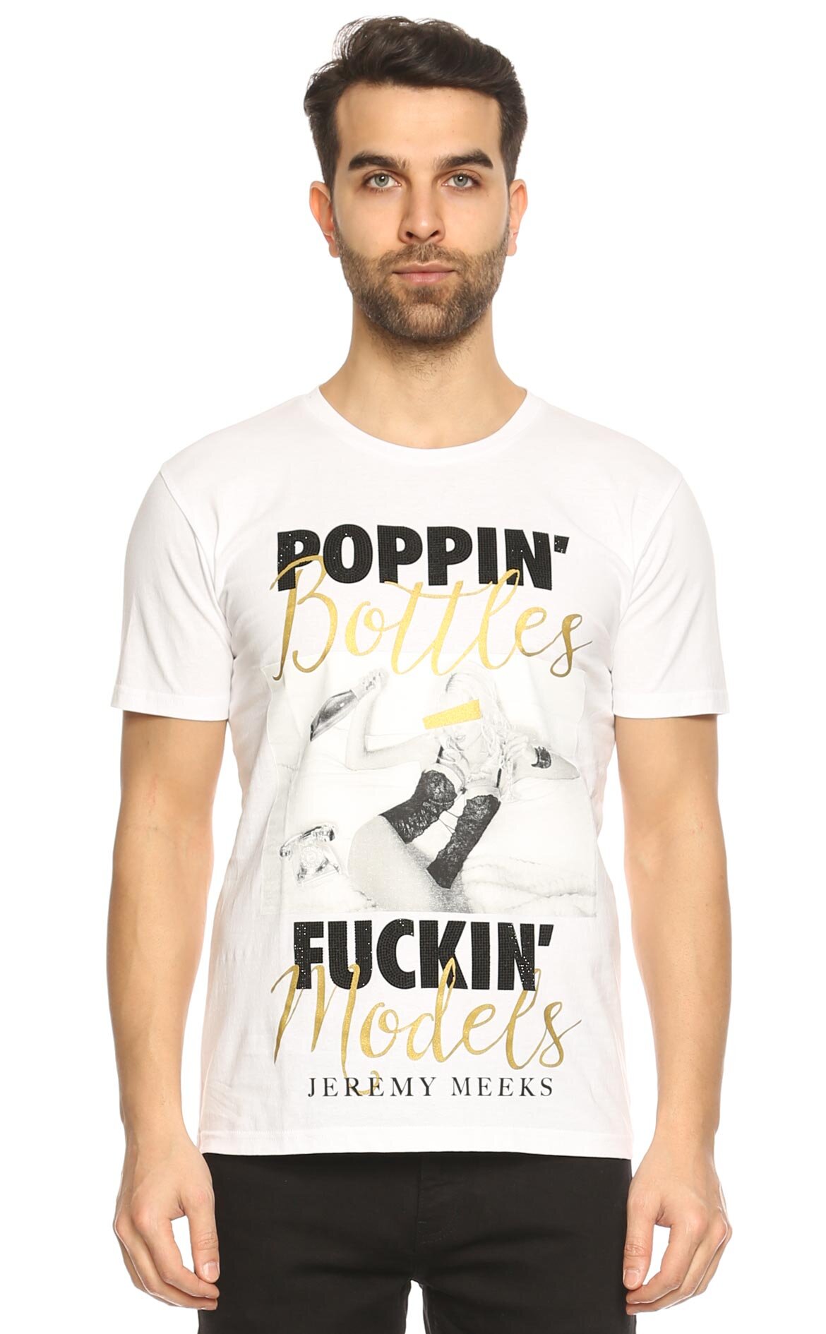 Jeremy Meeks-Jeremy Meeks Beyaz T-Shirt