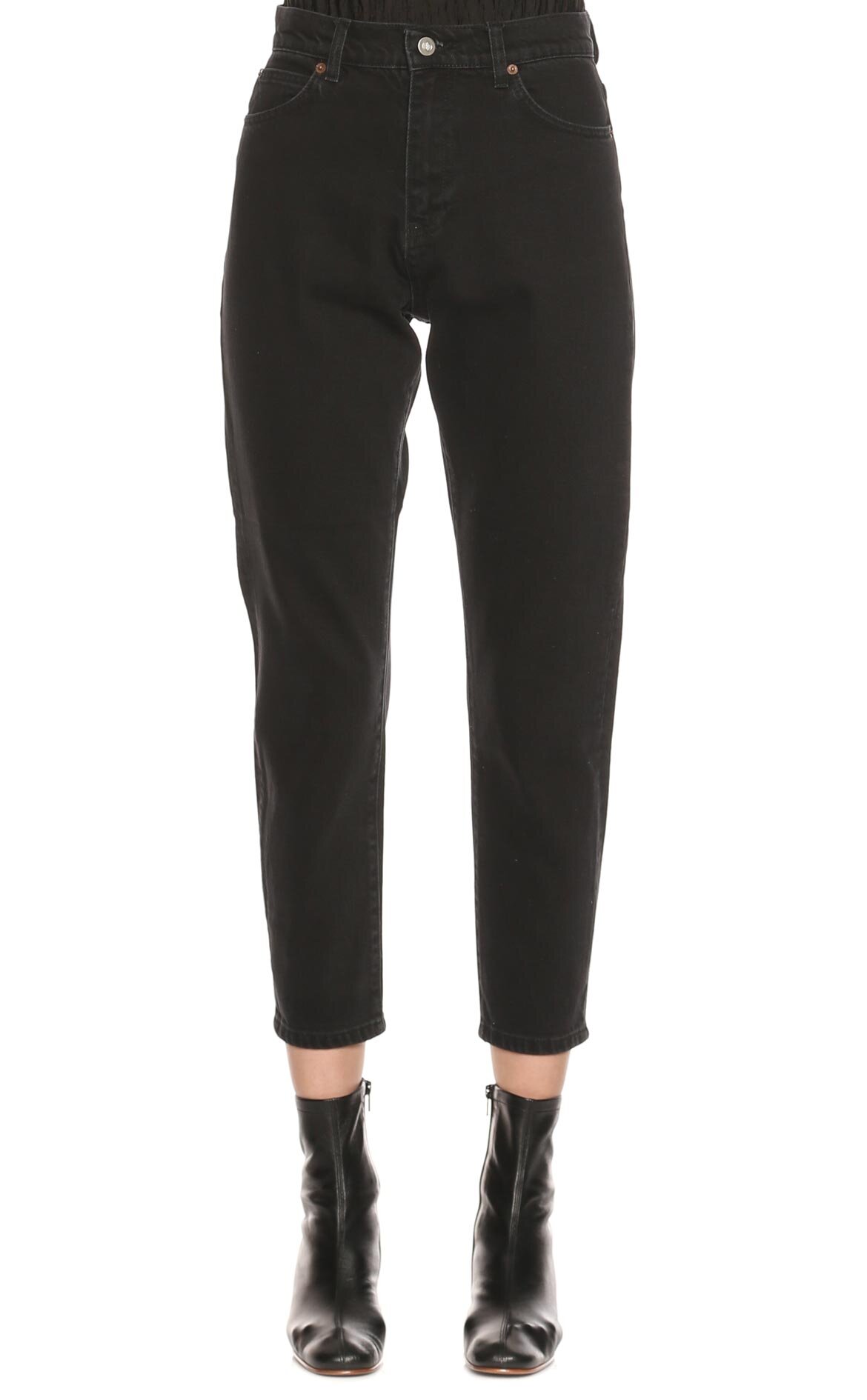 Neta-Neta Siyah Denim Pantolon