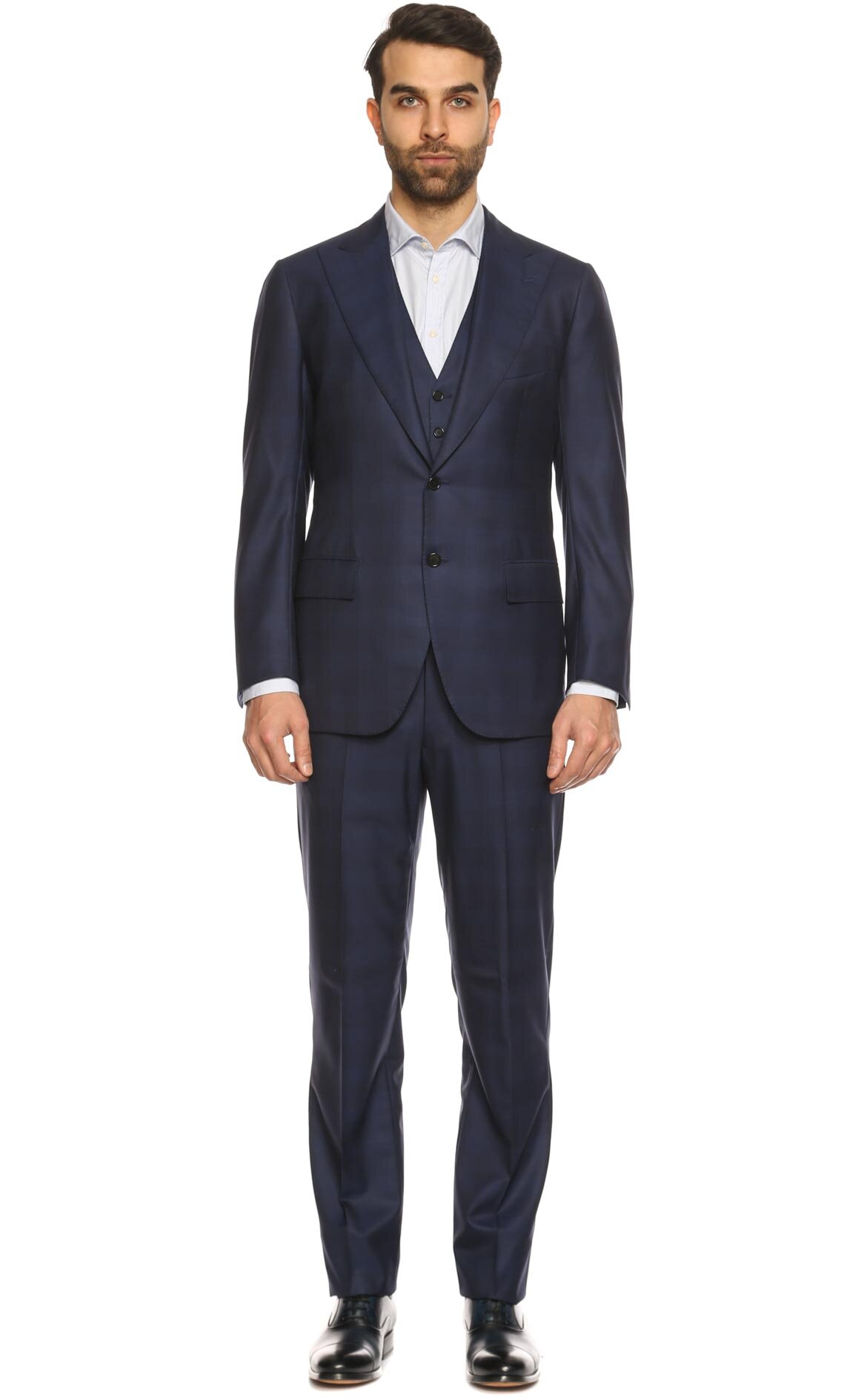 Cesare Attolini-Cesare Attolini Lacivert Takım Elbise