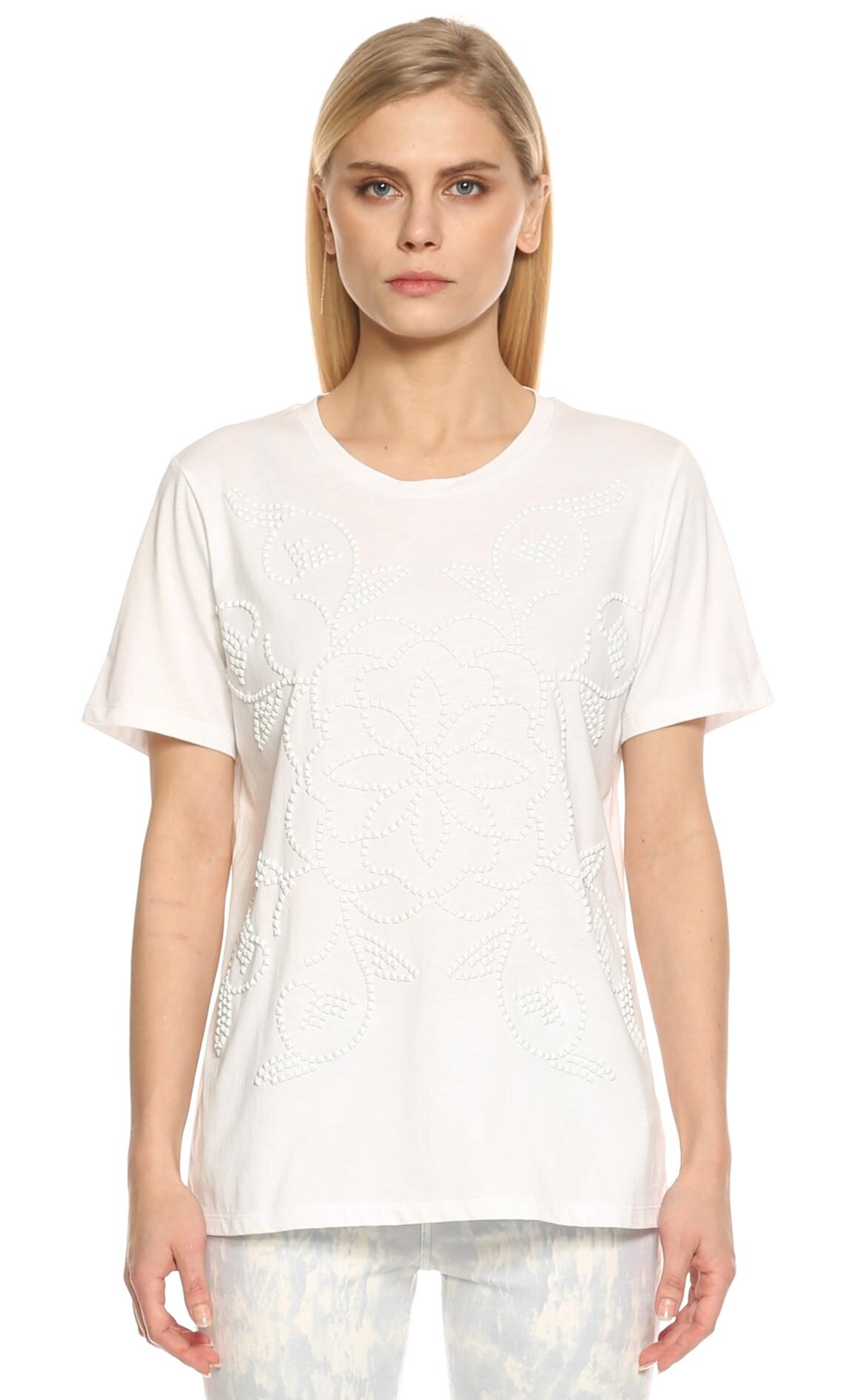 MICHAEL Michael Kors-MICHAEL Michael Kors Beyaz T-Shirt
