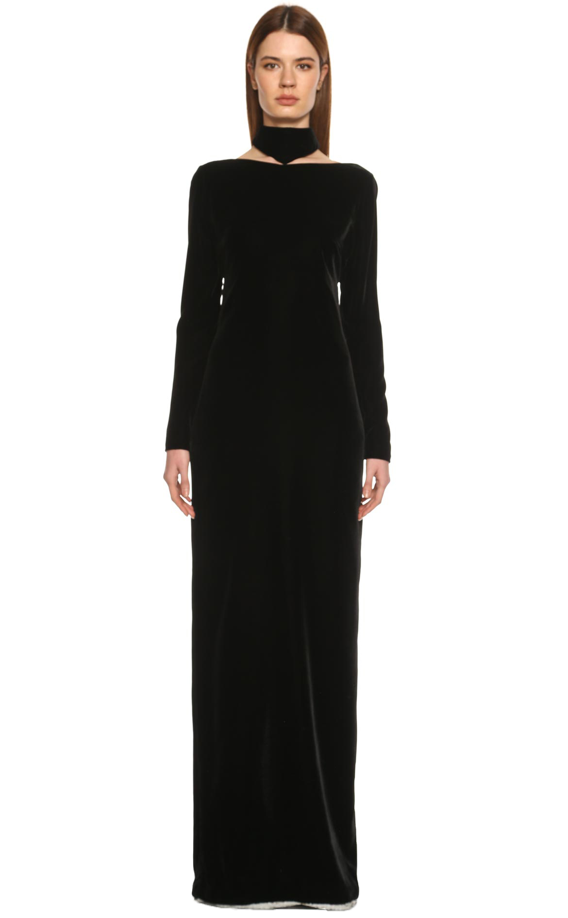 Tom Ford-Tom Ford Gümüş Rengi Gece Elbisesi Tom Ford-Tom Ford Gümüş Rengi Gece Elbisesi